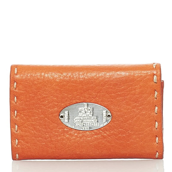 Fendi | Accessories | Fendi Selleria 6 Row Key Case Holder Orange ...